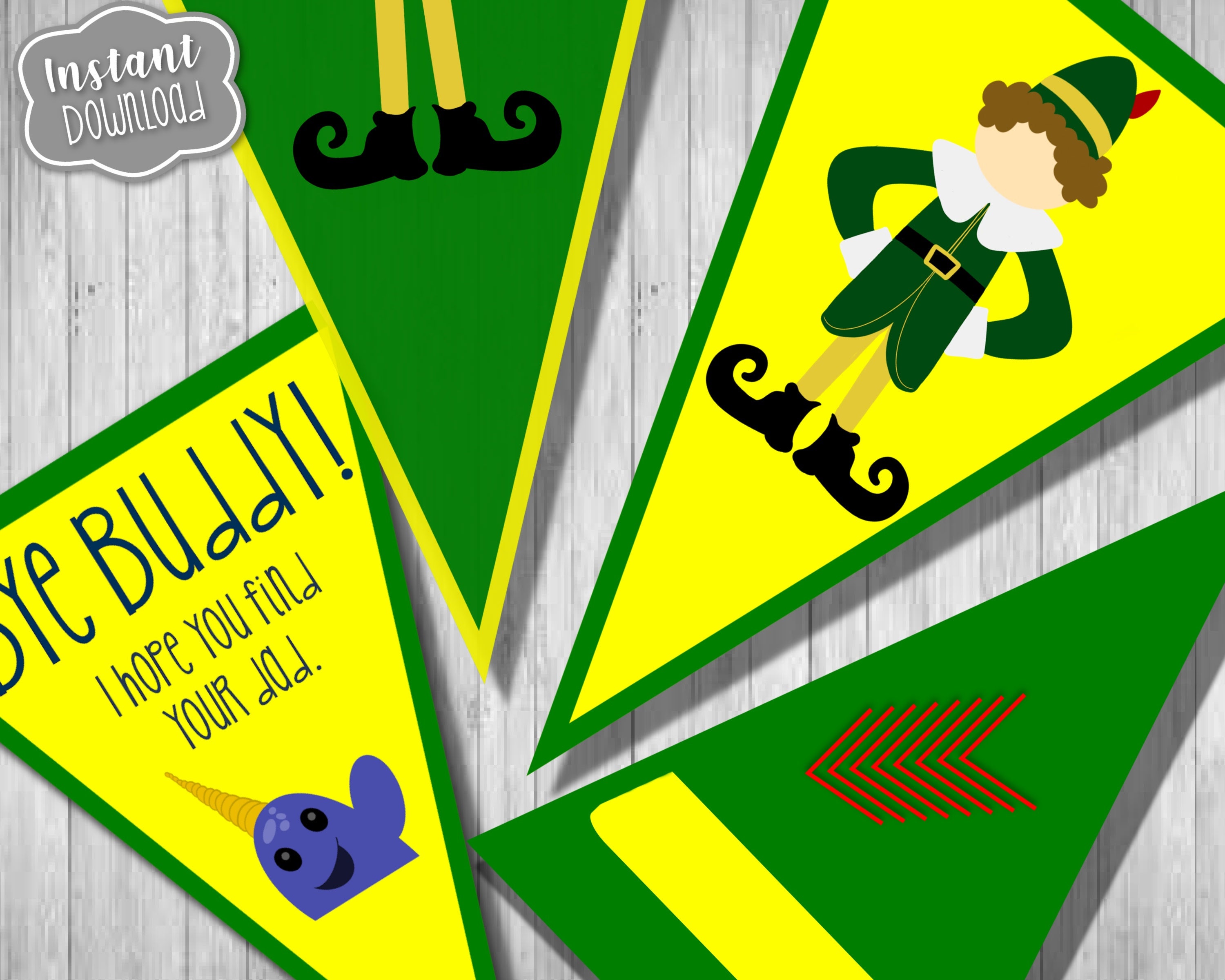 Buddy the Elf Holiday Banner Elf the Movie Decorations Digital Download ...