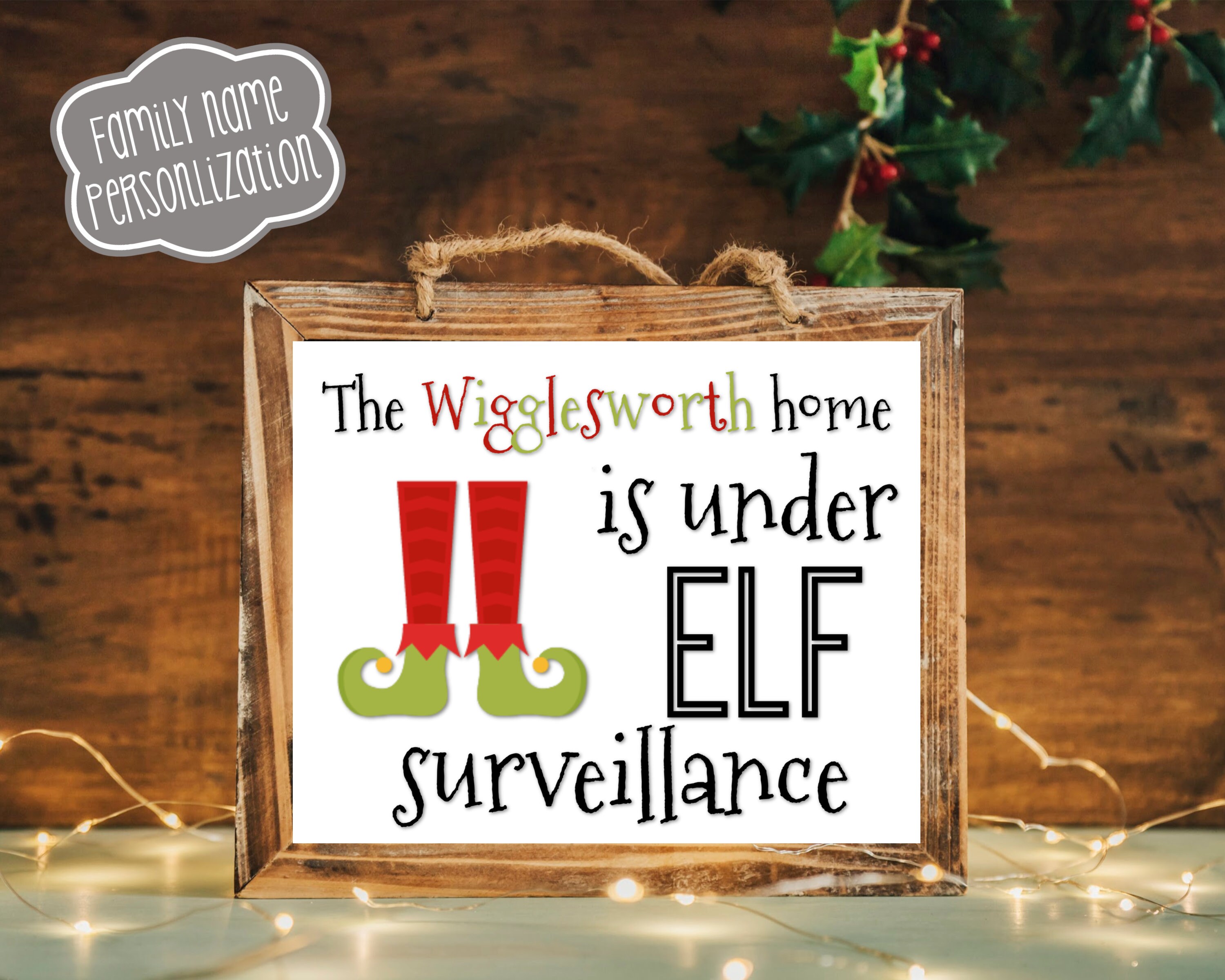 Elf on the Shelf Sign Under Elf Surveillance Digital Download - Etsy