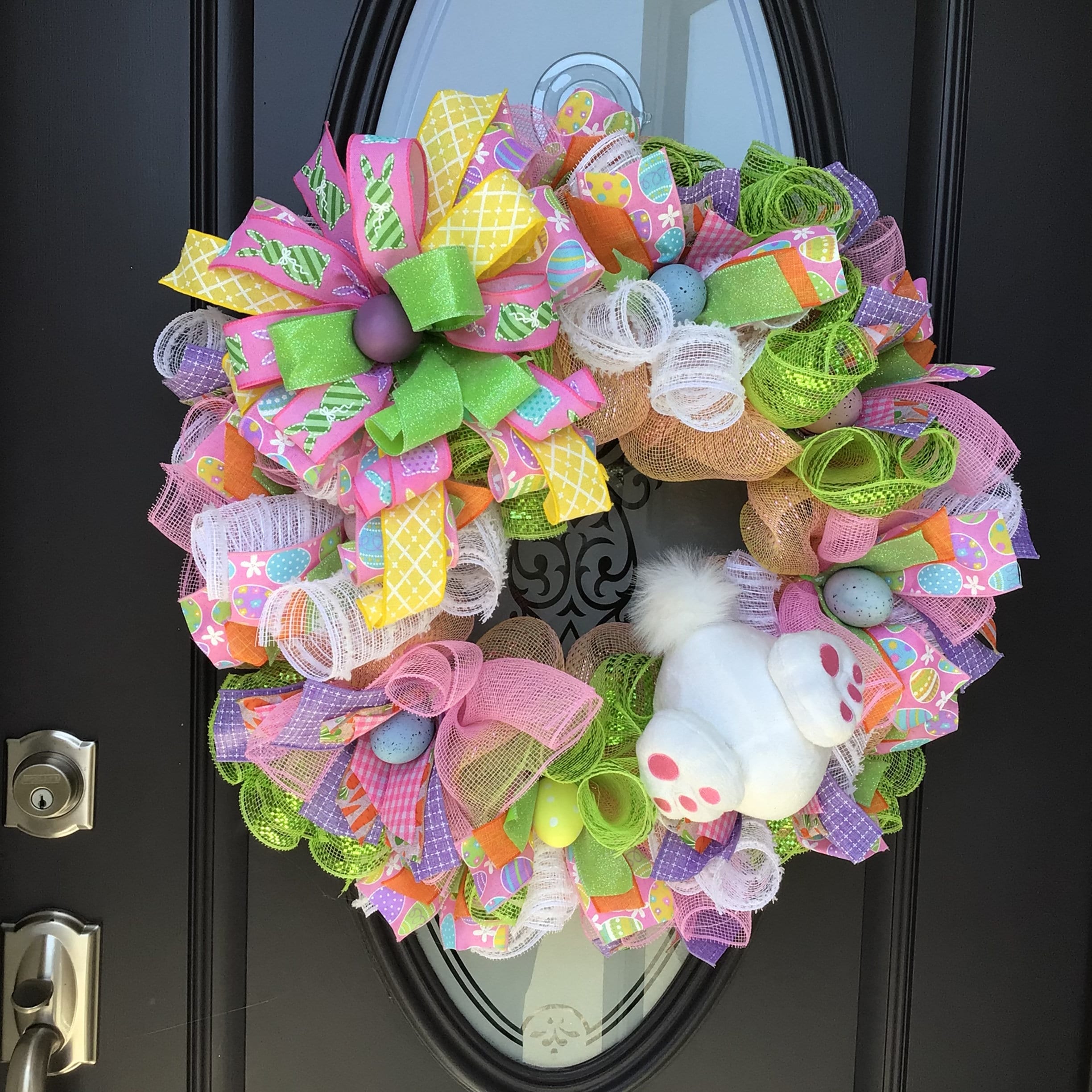 Easter Bunny Wreath for Front Door Easter Decor Spring - Etsy