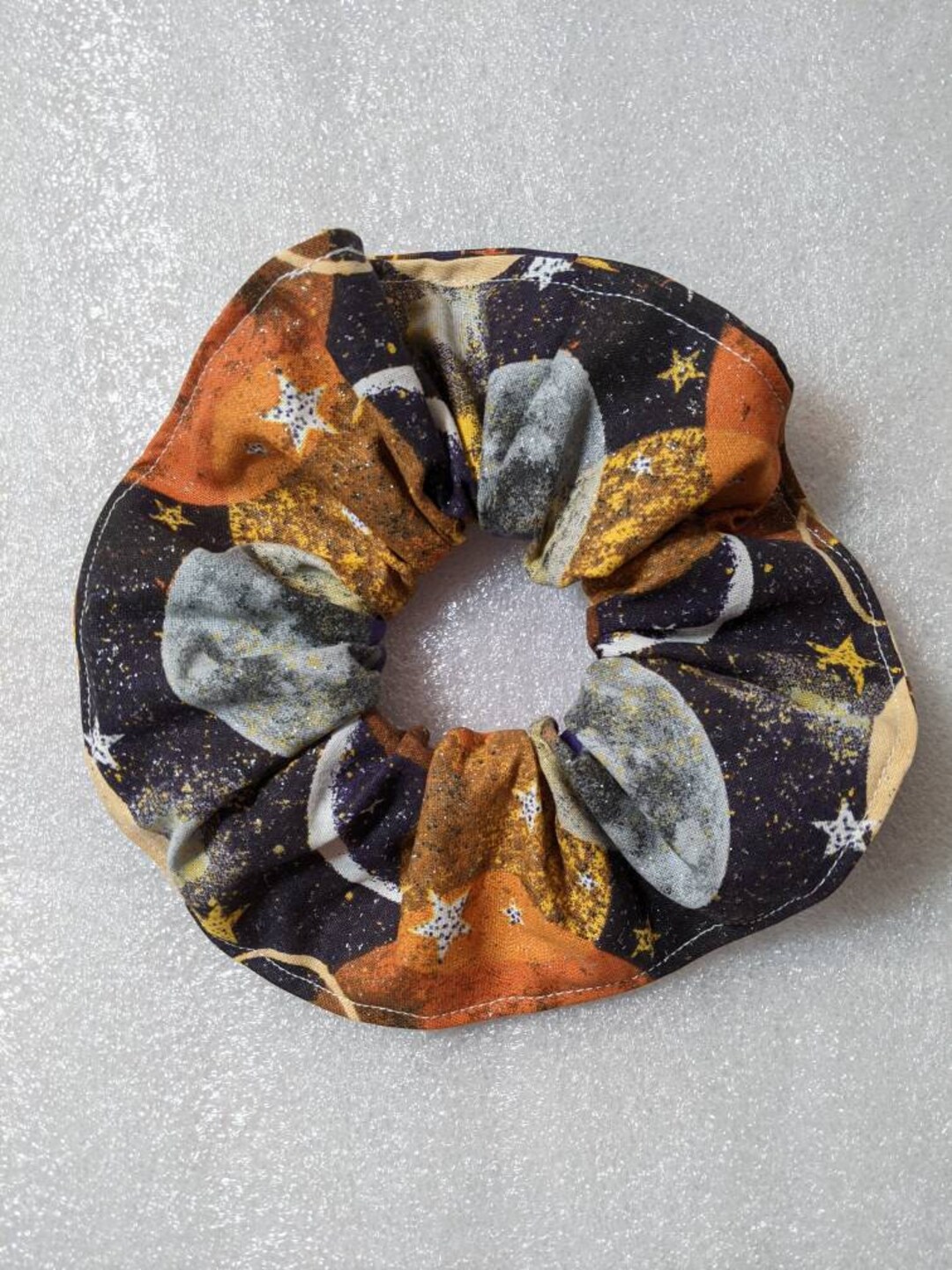 Large Glittery Galaxy/planets Hair Scrunchie - Etsy