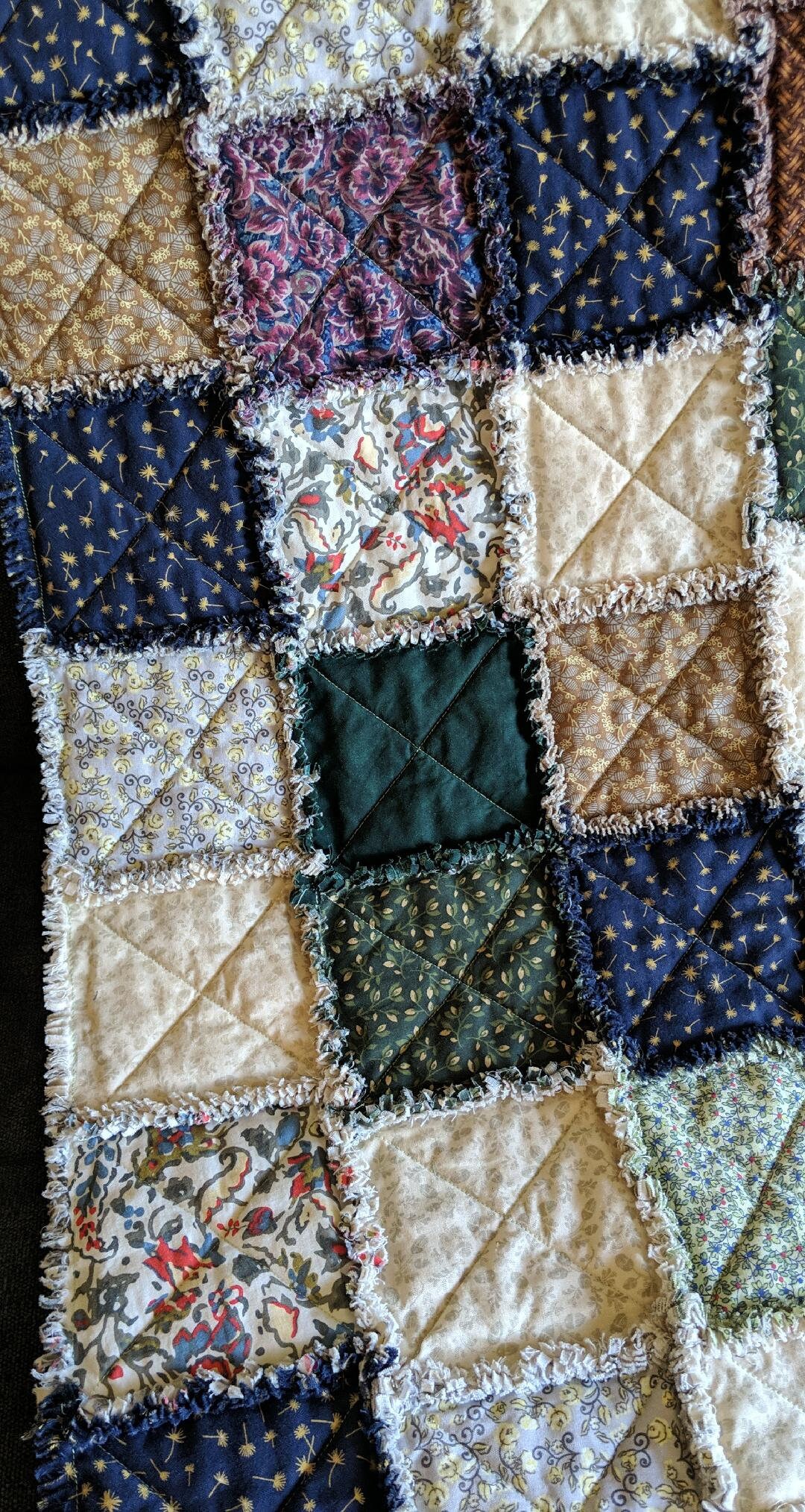 Hues of Autumn Rag Quilt, Blanket, Throw, Patchwork, Handmade, Fall ...