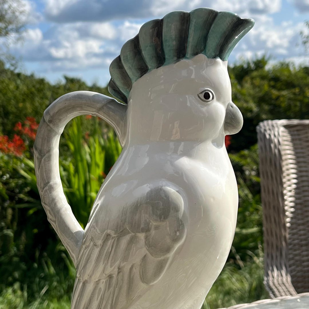 Polly Parrot Ceramic Jug - Hand Finished Decorative Vase - Quirky Home ...