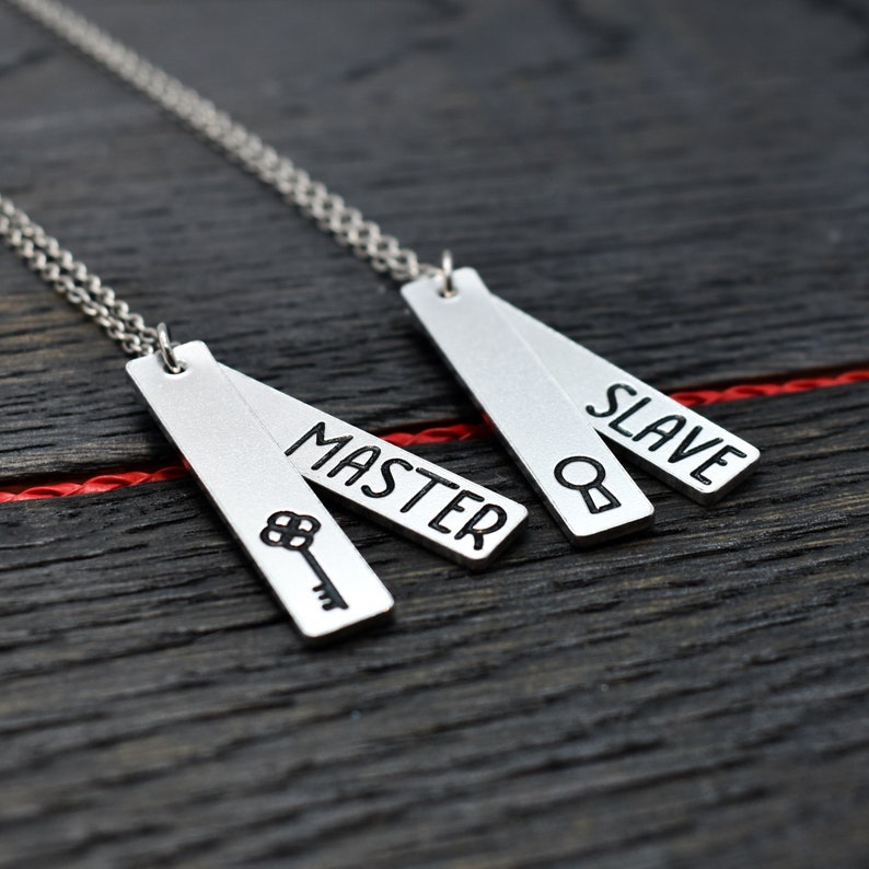 Master And Slave Couples Necklace Set Bdsm Necklace Ddgl Etsy