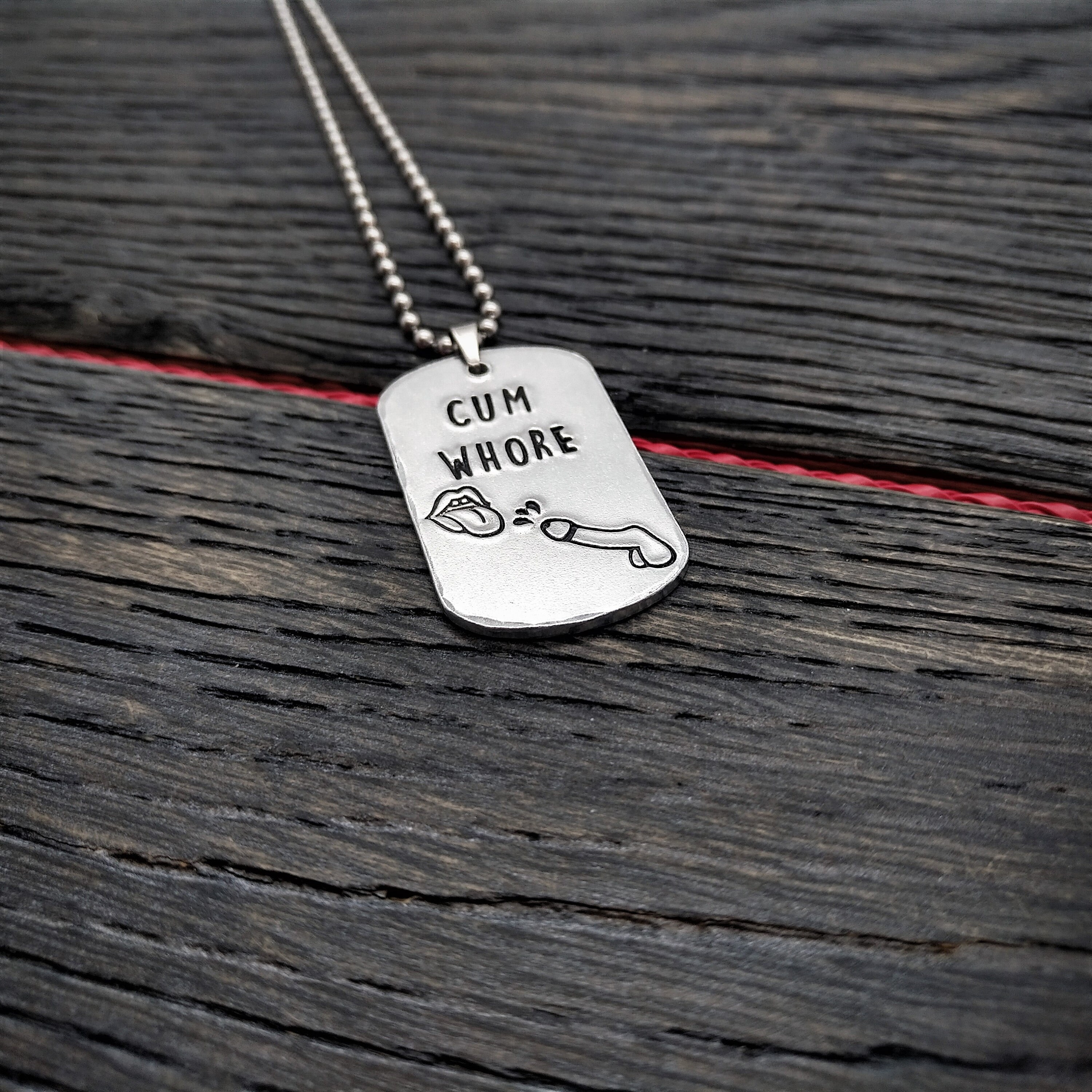 Cum Whore Necklace Mature Adult Jewellery Penis Necklace Etsy