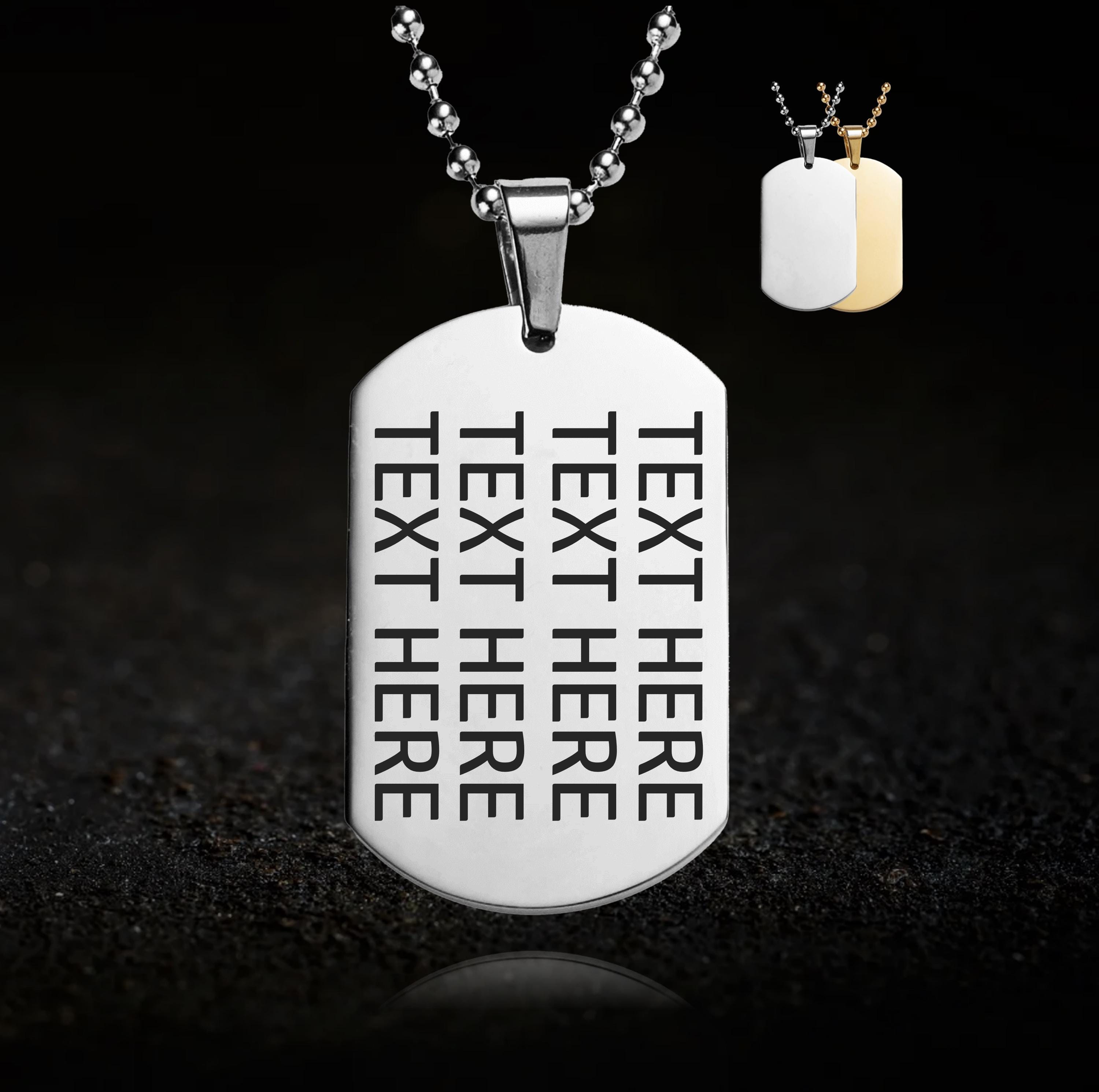 Custom Military Style Necklace - Etsy