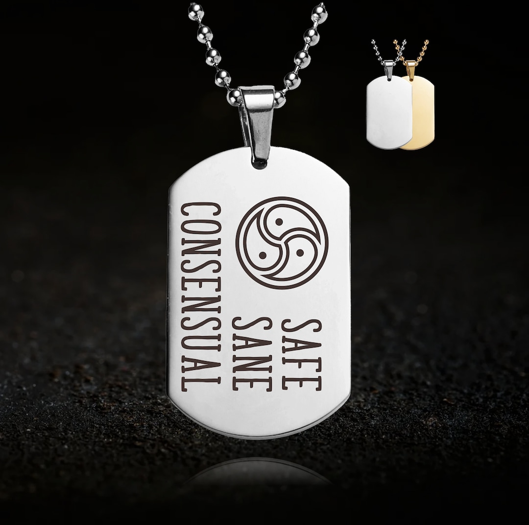 SSC Safe, Sane, Consensual Necklace, Mature Adult Jewellery, BDSM ...