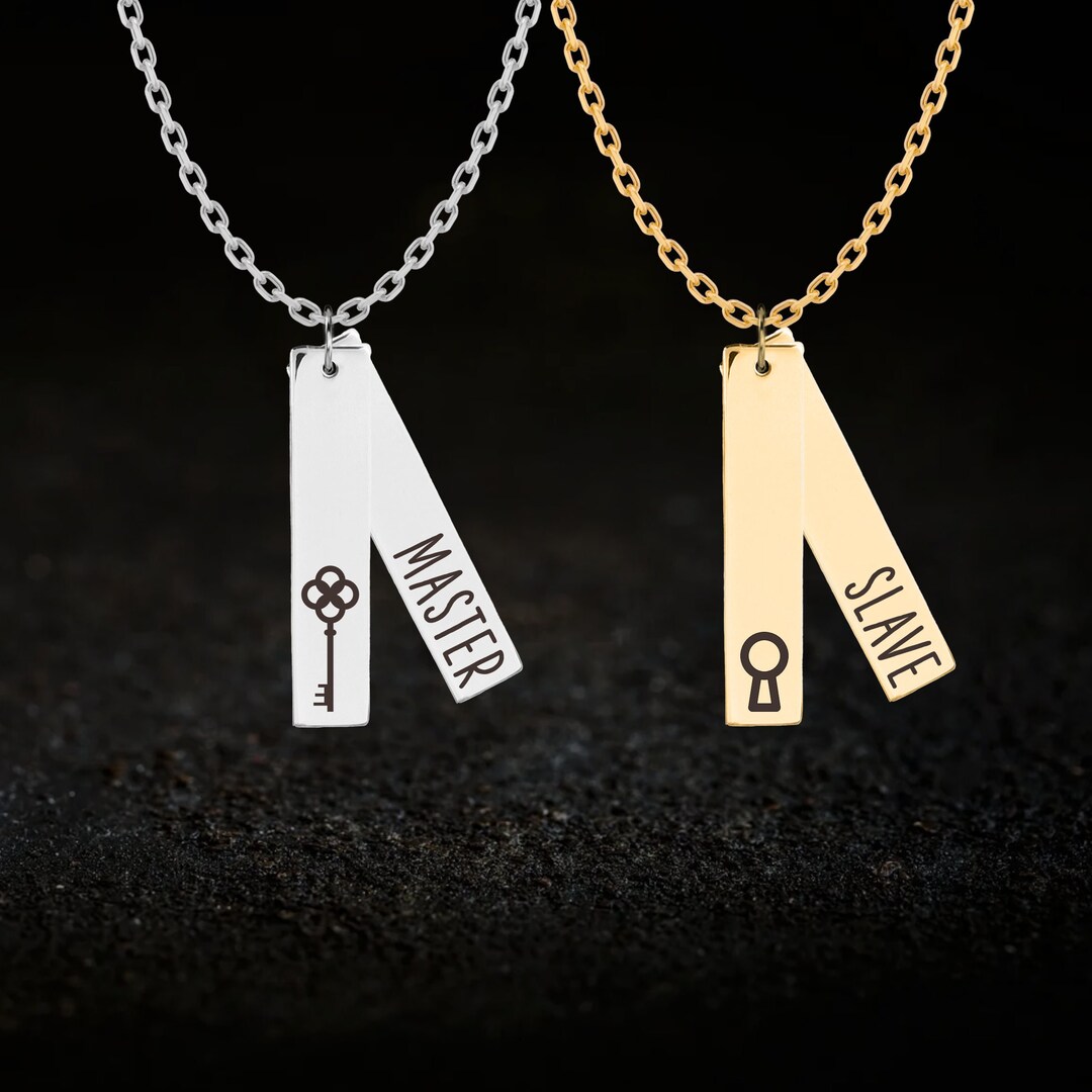 Master & Slave Couples Necklace Set, BDSM Necklace, DDGL - Etsy