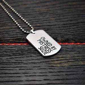 Owned by Mistress Personalised Necklace BDSM Mistress - Etsy