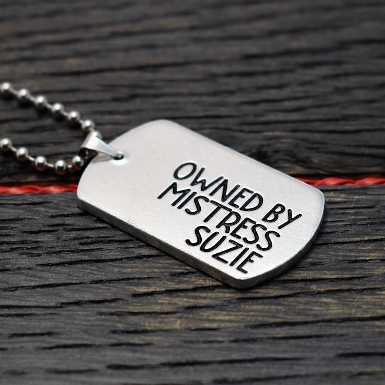Owned by Mistress Personalised Necklace BDSM Mistress - Etsy Denmark