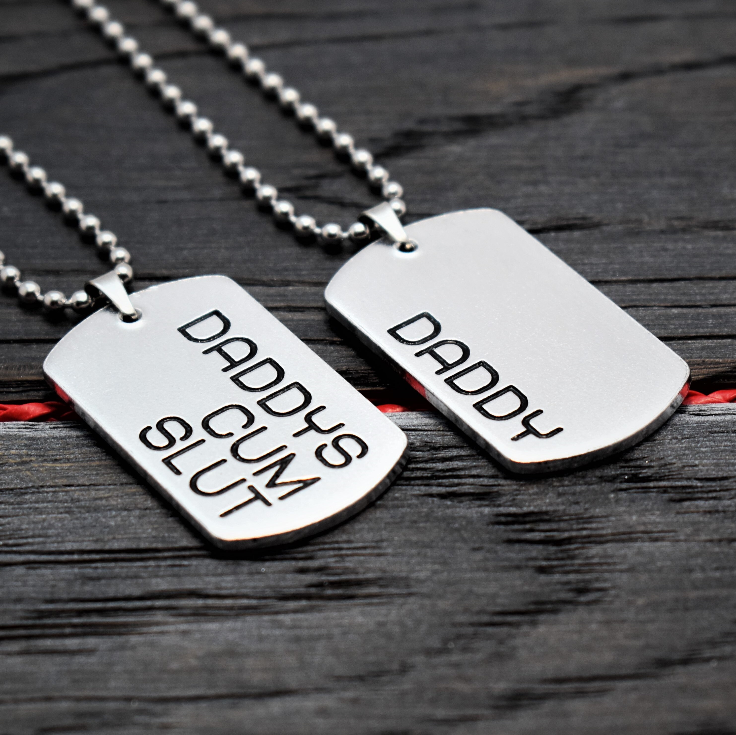 Daddy And Cum Slut Couples Necklace Cum Slut Necklace Daddy Etsy