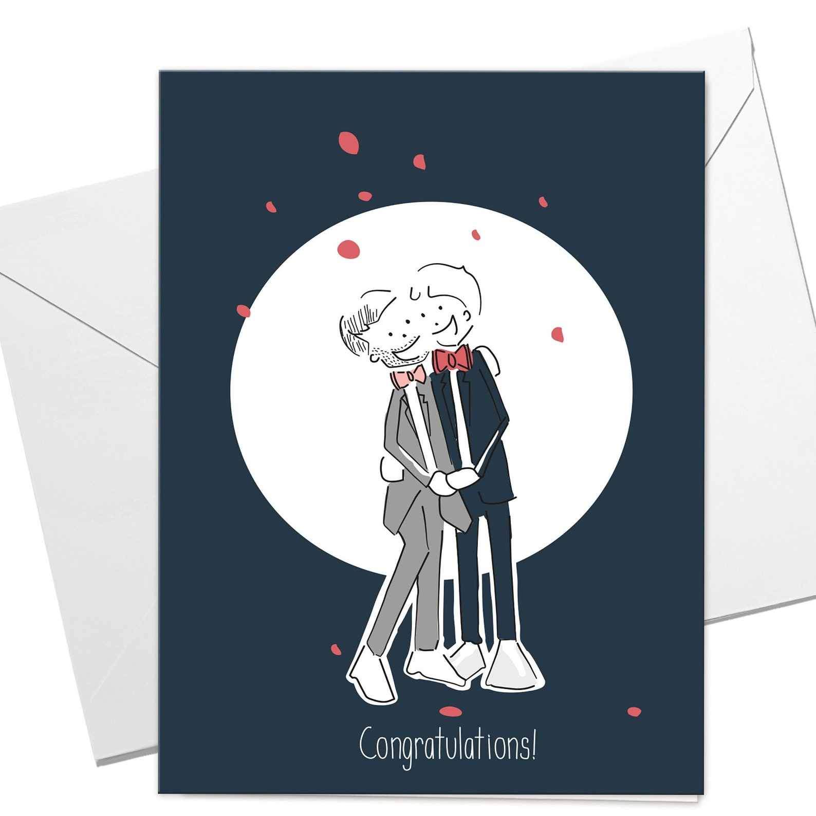 Gay Wedding Card Wedding Card for 2 Men Gay Wedding Card Wedding Gift ...