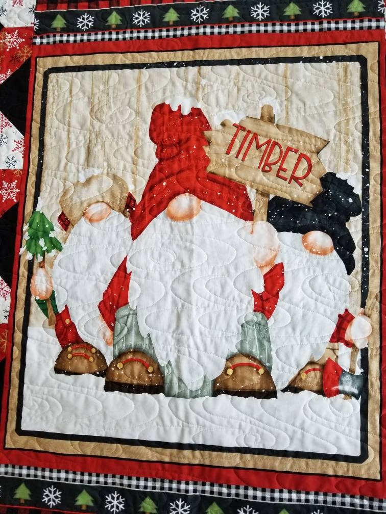 Handmade Quilt, timber Gnomies Throw, Gnome Throw - Etsy