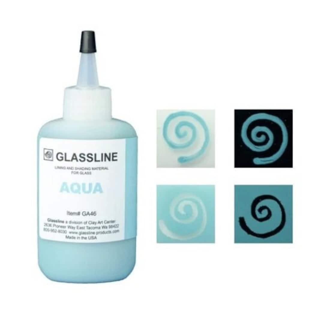 Aqua Glassline Pen 2 Oz Bottle Paint Glass Line Material Fusing - Etsy