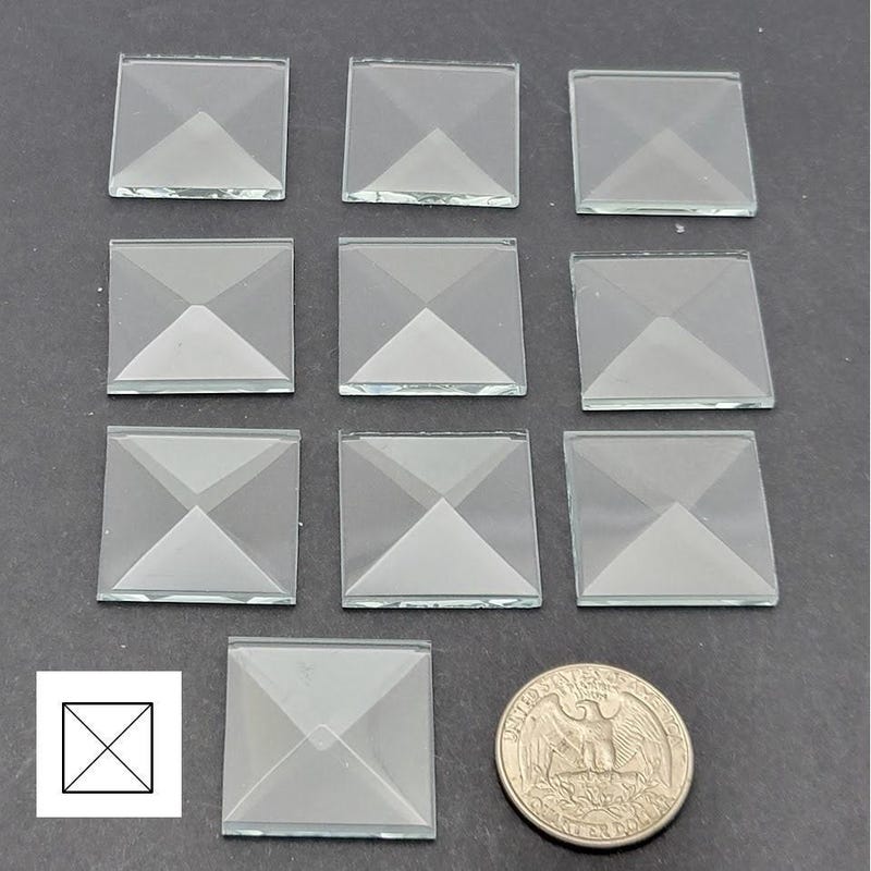 1 Inch Square Glass Bevel - Etsy