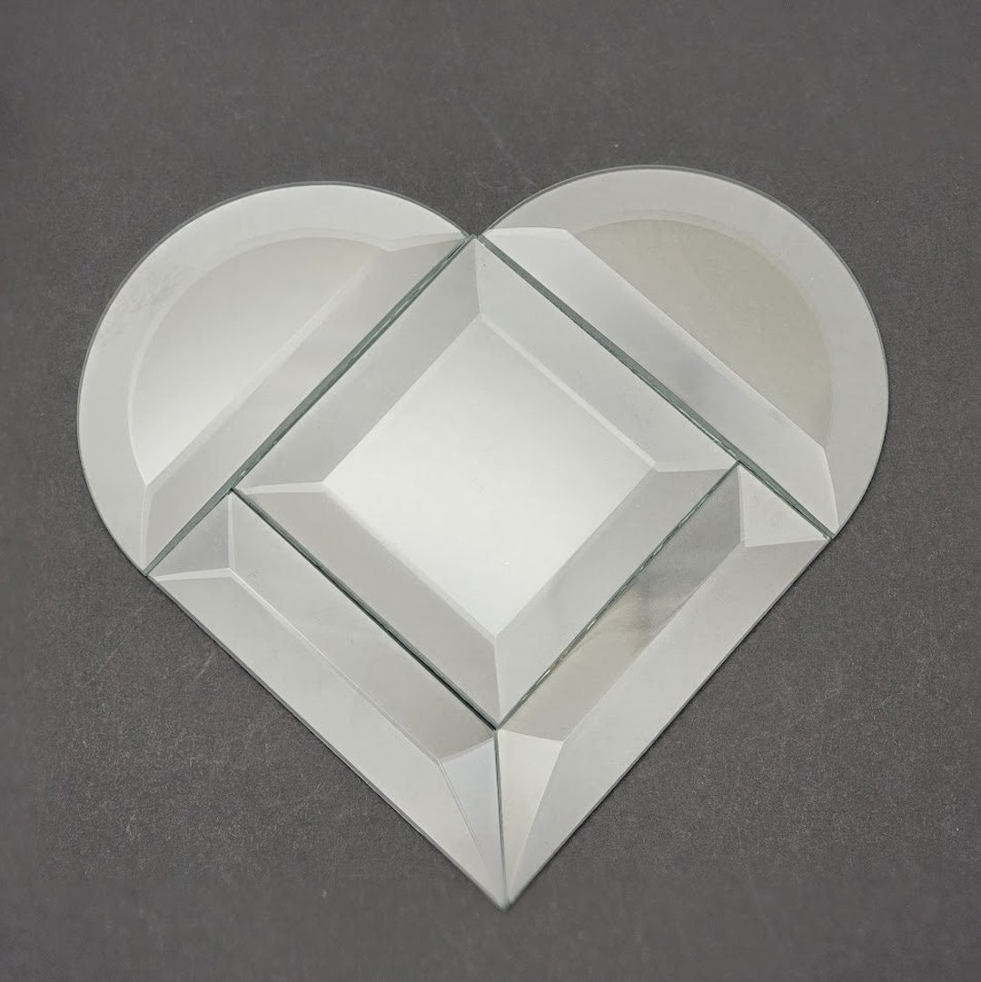 Beveled Heart Cluster Suncatcher Kit Glass 5 Piece Set - Etsy