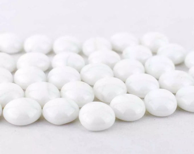 WHITE Rare Spectrum System oceanside 96 COE Pebbles Blobs Gems 8 Ounces ...