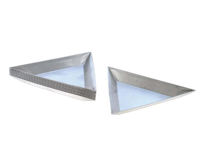 One Dozen Triangle Aluminum Bead Trays 12 Pieces 3-1/4" by 1/4 ...