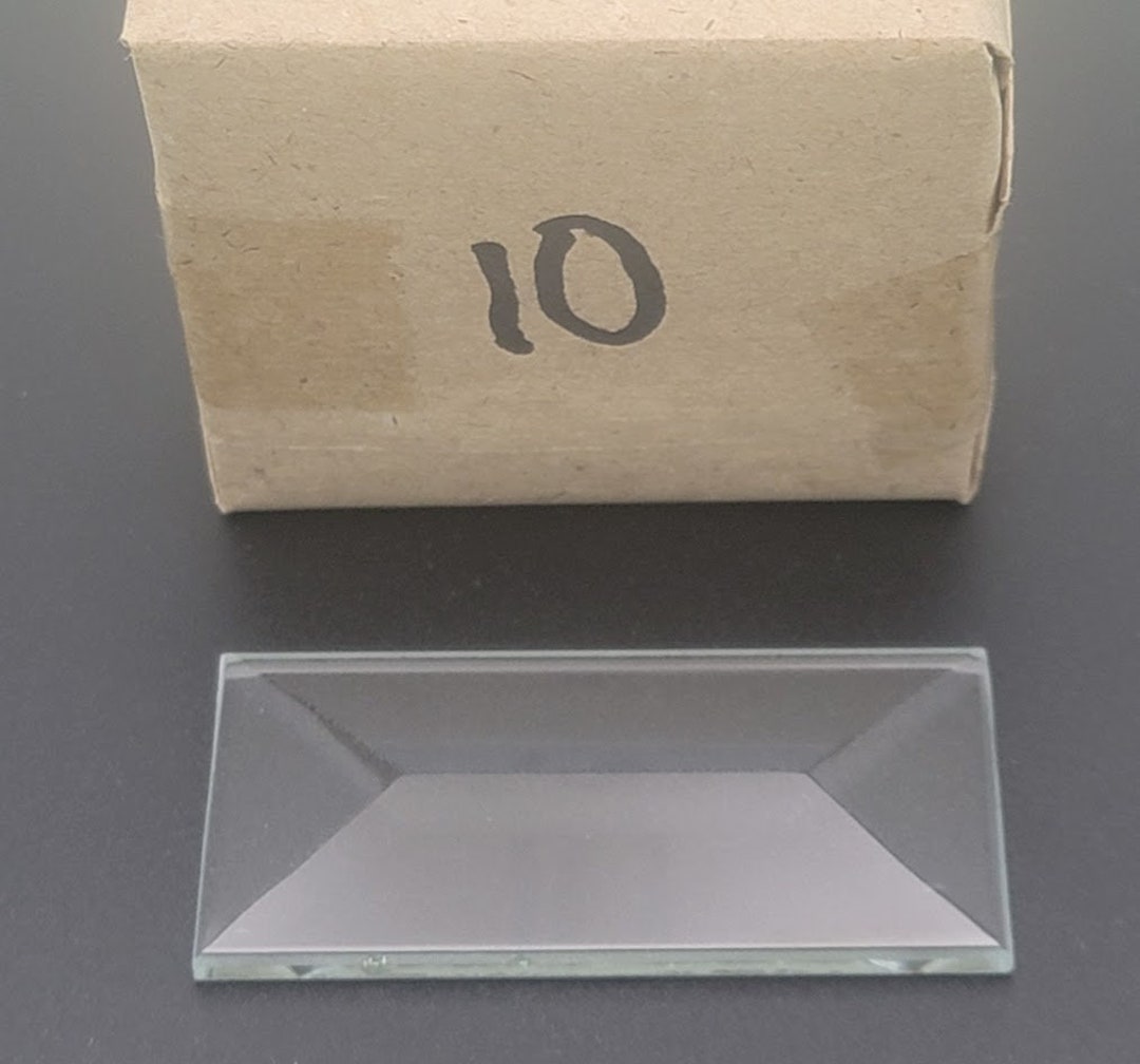10 1x2 Inch Beveled Top Flat Back Bevels Stained Glass Supplies Clear ...