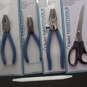 Stained Glass Tool Kit Running Breaker Grozer Pliers Foil Shears Flat ...