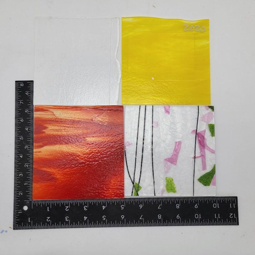 90 COE Premium Scrap Pack Glass Fusing Supplies 3mm Standard Bullseye ...