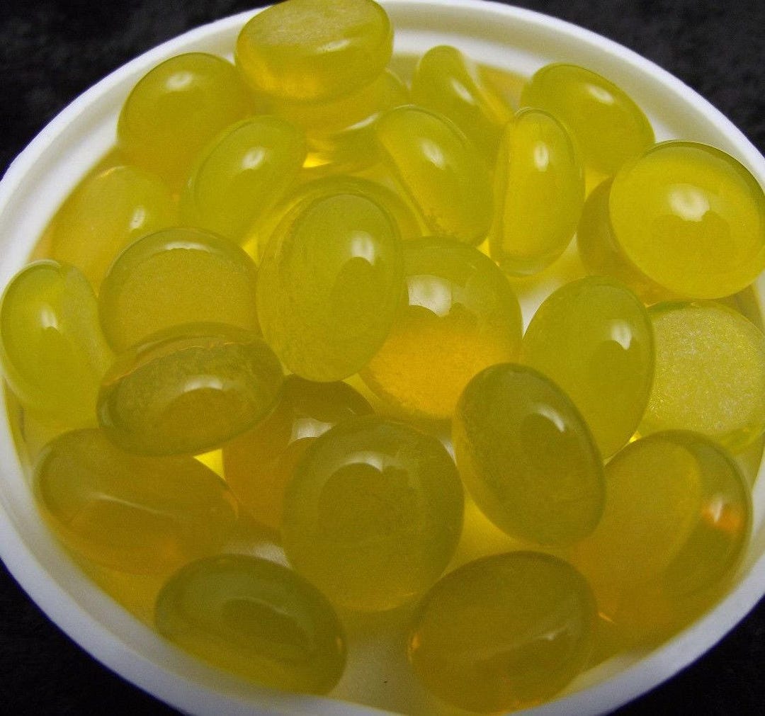 Yellow Transparent Glass Medium Handmade Glass Design Elements 25 ...