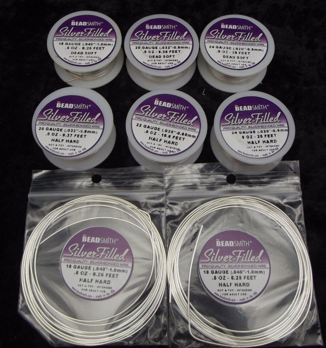 Beadsmith Pro Silver Bonded Filled Wire Half Hard Dead Soft 18 - Etsy