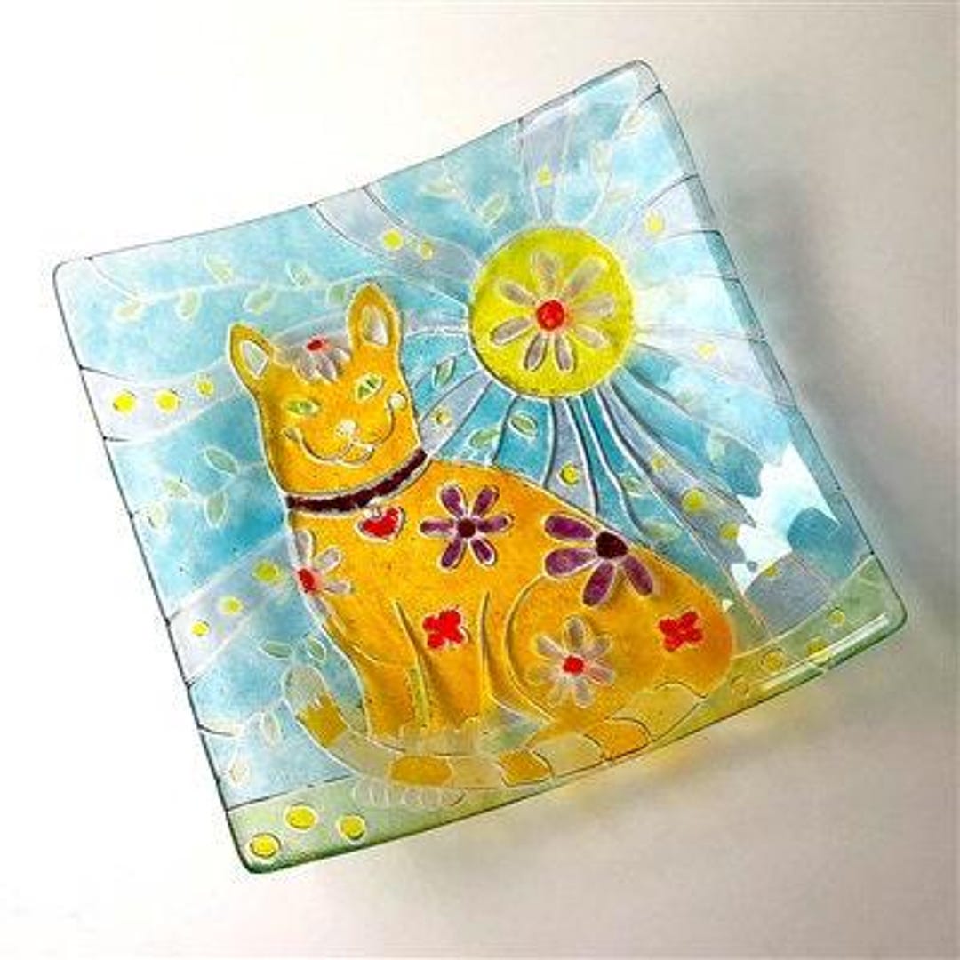 Cat Texture Plate Tile 10" Glass Fusing Mold Creative Paradise DT40 ...