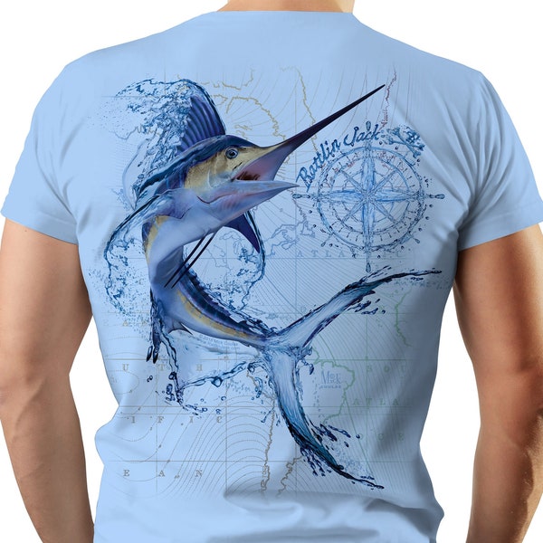 Marlin Fishing Shirt - Etsy
