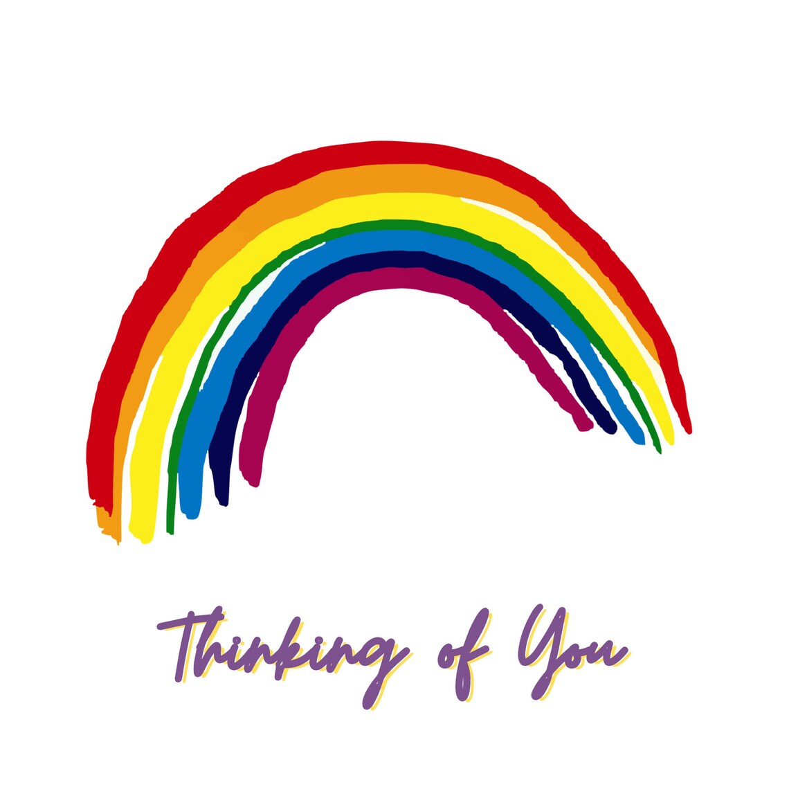 Rainbow Positivity Card Thinking of You Positive Vibes Sending - Etsy UK