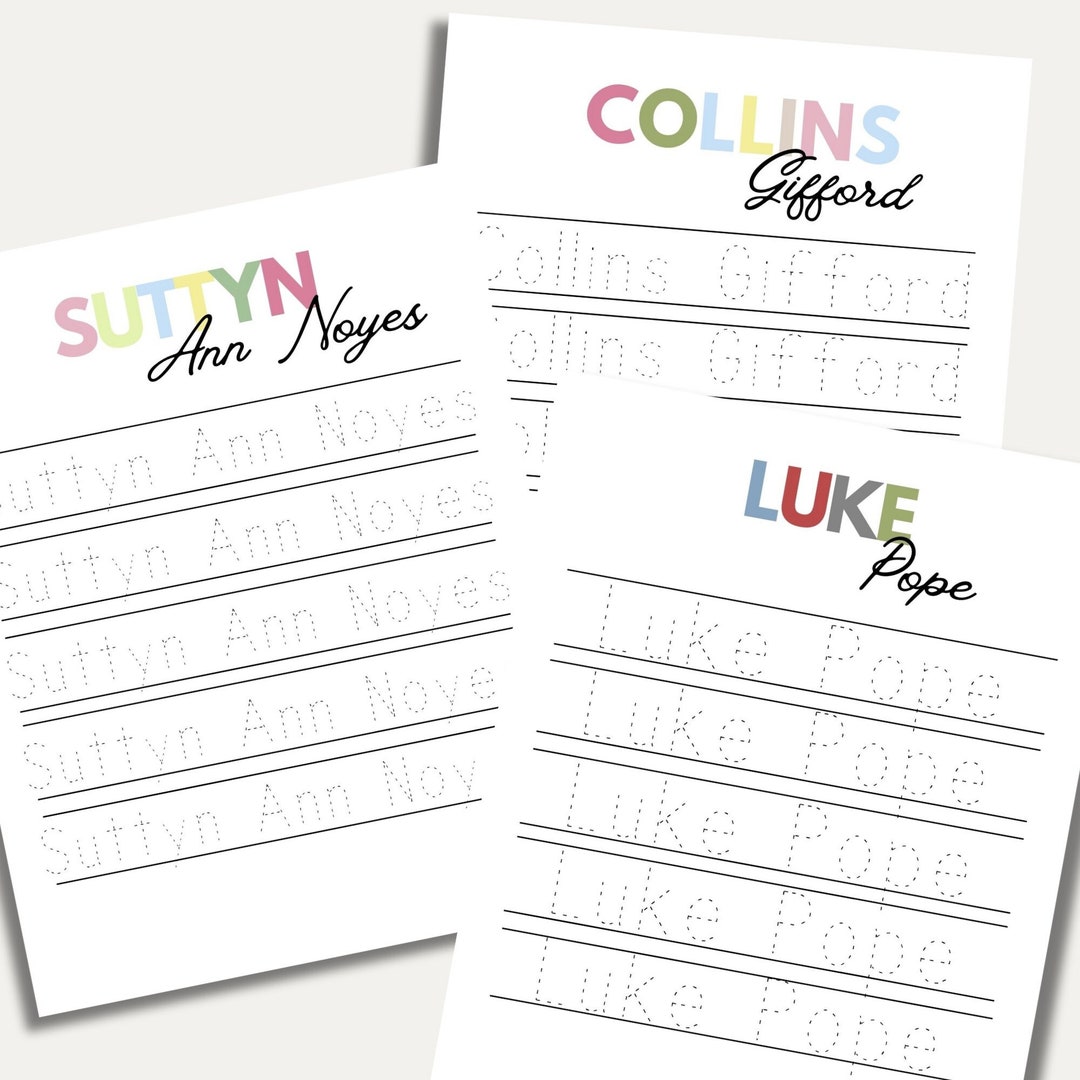 Custom Name Tracing Poster for Toddlers and Pre-k - Etsy