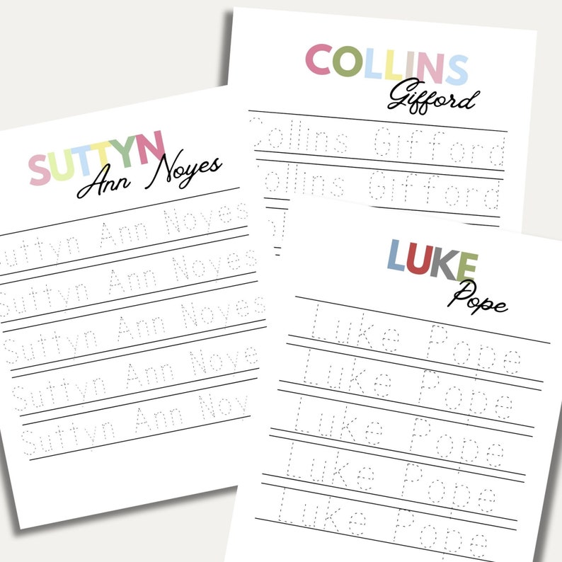 Custom Name Tracing Poster for Toddlers and Pre-k - Etsy