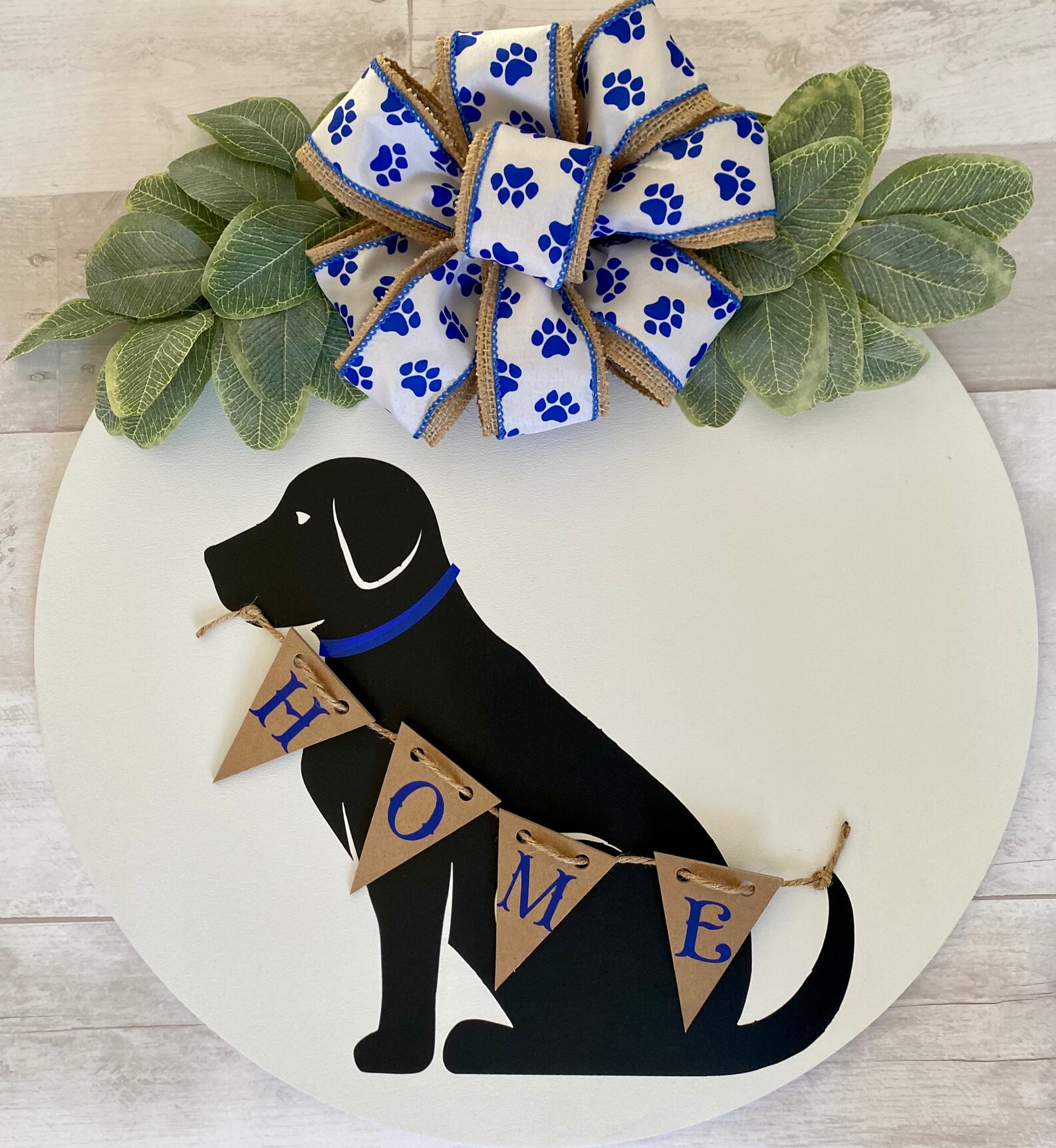 Black Lab Wood Door Sign, Chocolate Lab Dog Lover Door Hanger, Home Dog ...