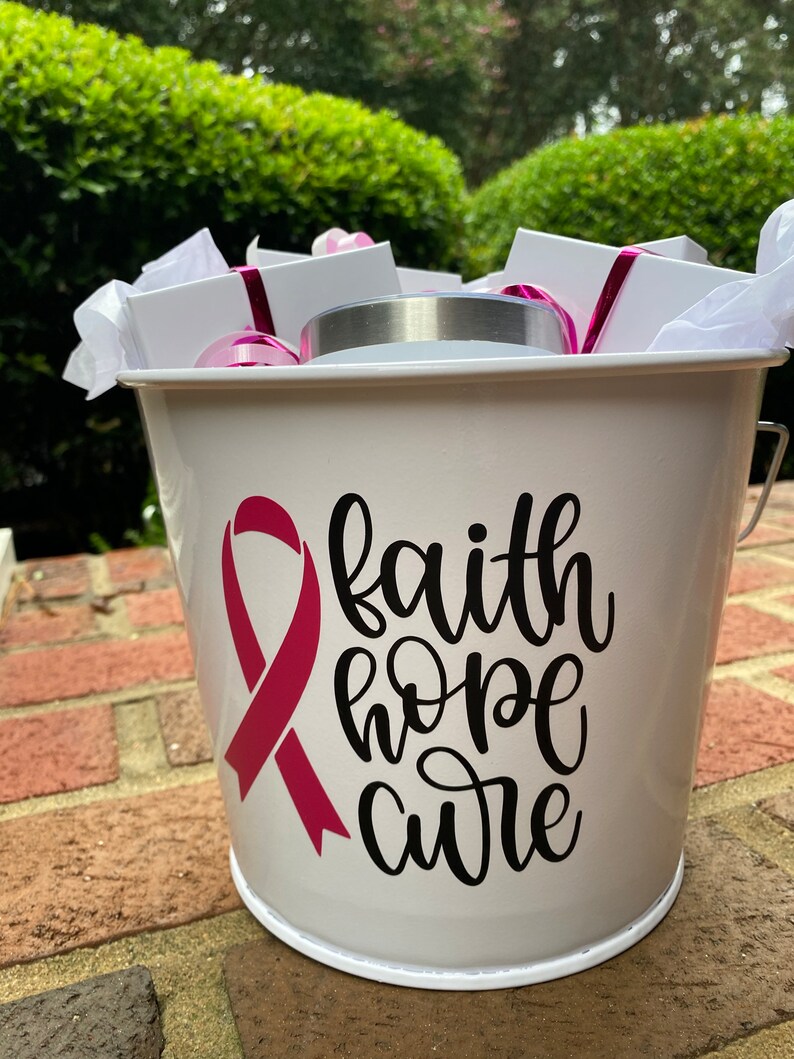 Breast Cancer Awareness Gift Basket Fight Hope Cure Pink - Etsy