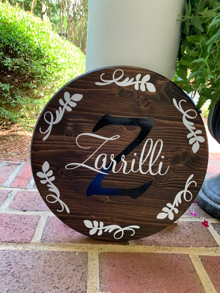 Family Name Lazy Susan, Custom Wood Turn Table, Monogram Wedding Gift ...