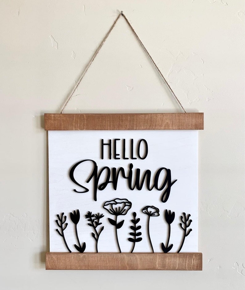 DIY Hello Spring Wood Sign Kit Adult Craft Box Paint Your - Etsy
