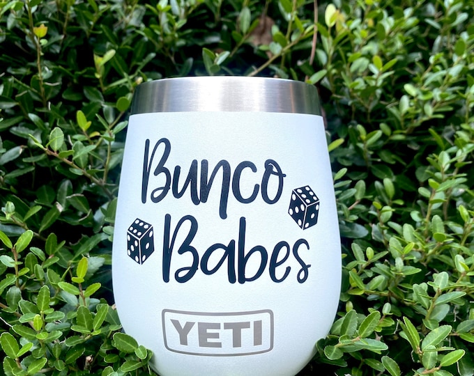 Bunco Babes Wine Tumbler Decal, Bunco Queen, Dice Game Vinyl Sticker ...