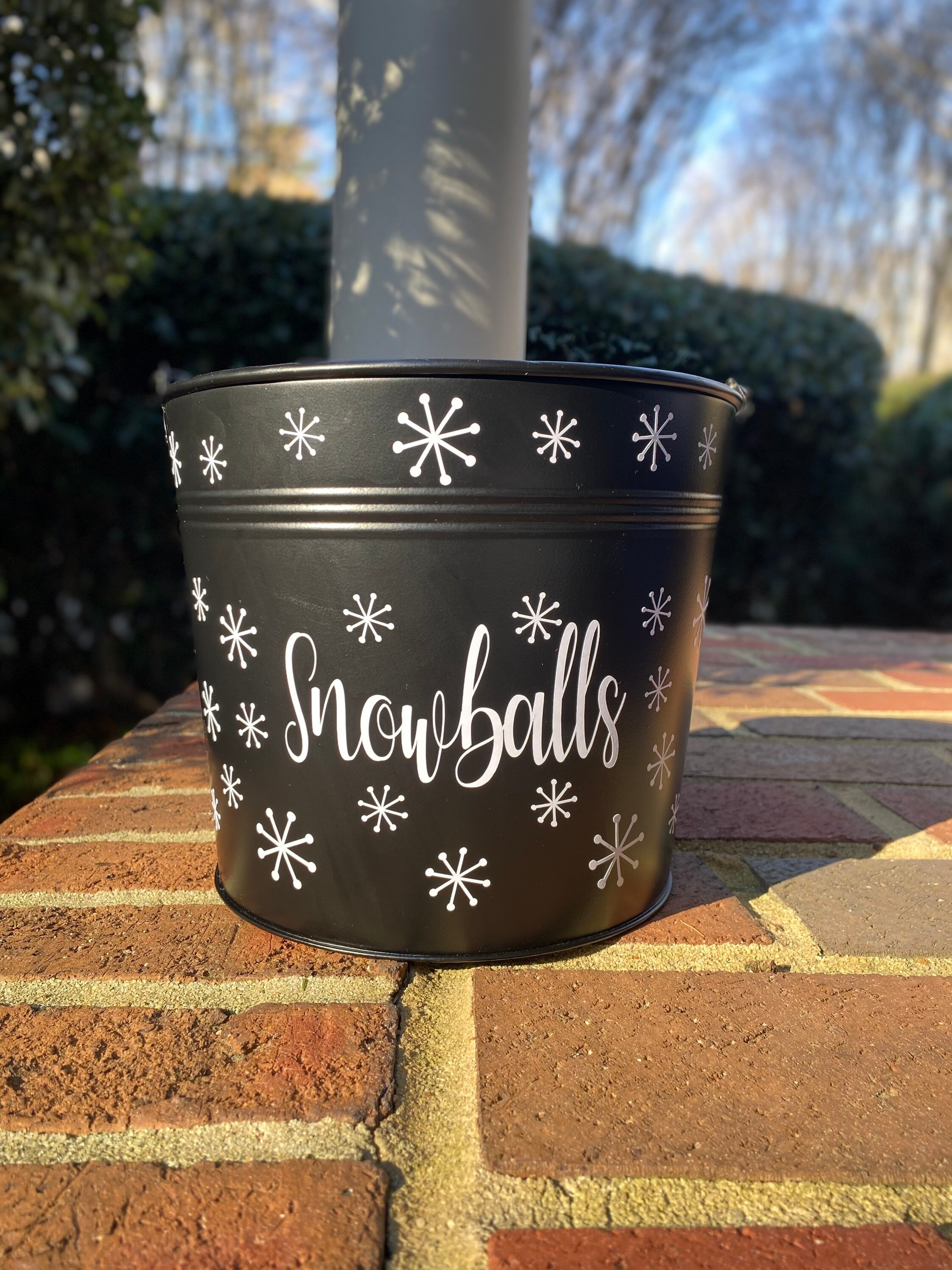 Snowball Bucket Snowball Fight Snowballs Custom Snowball | Etsy