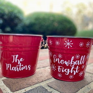Snowball Bucket, Snowball Fight, Snowballs, Custom Snowball Bucket ...