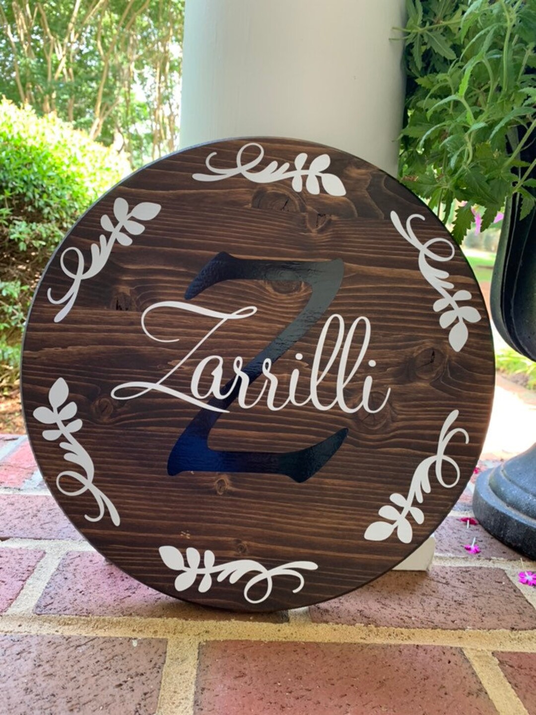 Family Name Lazy Susan, Custom Wood Turn Table, Monogram Wedding Gift ...