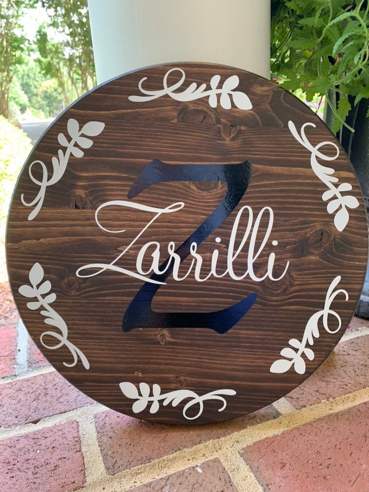 Family Name Lazy Susan, Custom Wood Turn Table, Monogram Wedding Gift ...