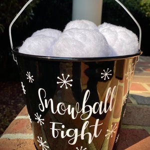 Snowball Bucket, Snowball Fight, Snowballs, Custom Snowball Bucket ...