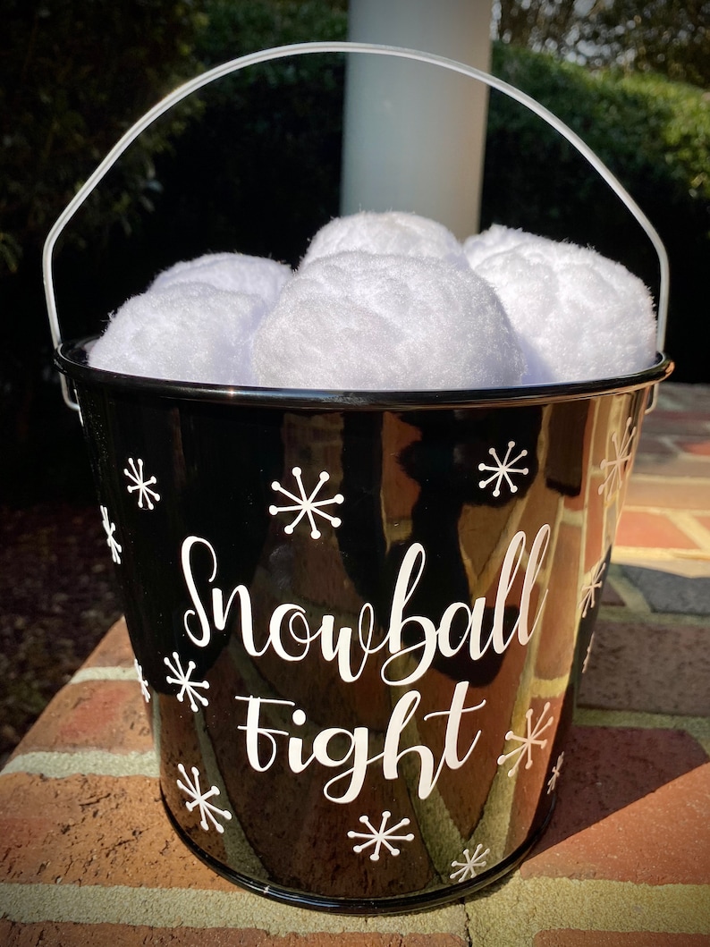 Snowball Bucket, Snowball Fight, Snowballs, Custom Snowball Bucket ...