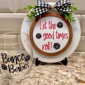 Bunco Babes Wine Tumbler Decal, Bunco Queen, Dice Game Vinyl Sticker ...