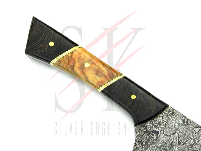 Damascus Steel Kitchen Chef Knife Hammered Custom Handmade - Etsy