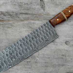 Damascus Steel Kitchen Chef Knife Hammered Custom Handmade - Etsy