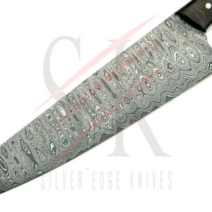 Damascus Steel Kitchen Chef Knife Custom Handmade Wenge Wood and Turquoise Handle 92 - Etsy