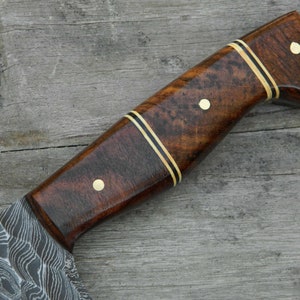 Damascus Steel Kitchen Chef Knife Hammered Custom Handmade - Etsy