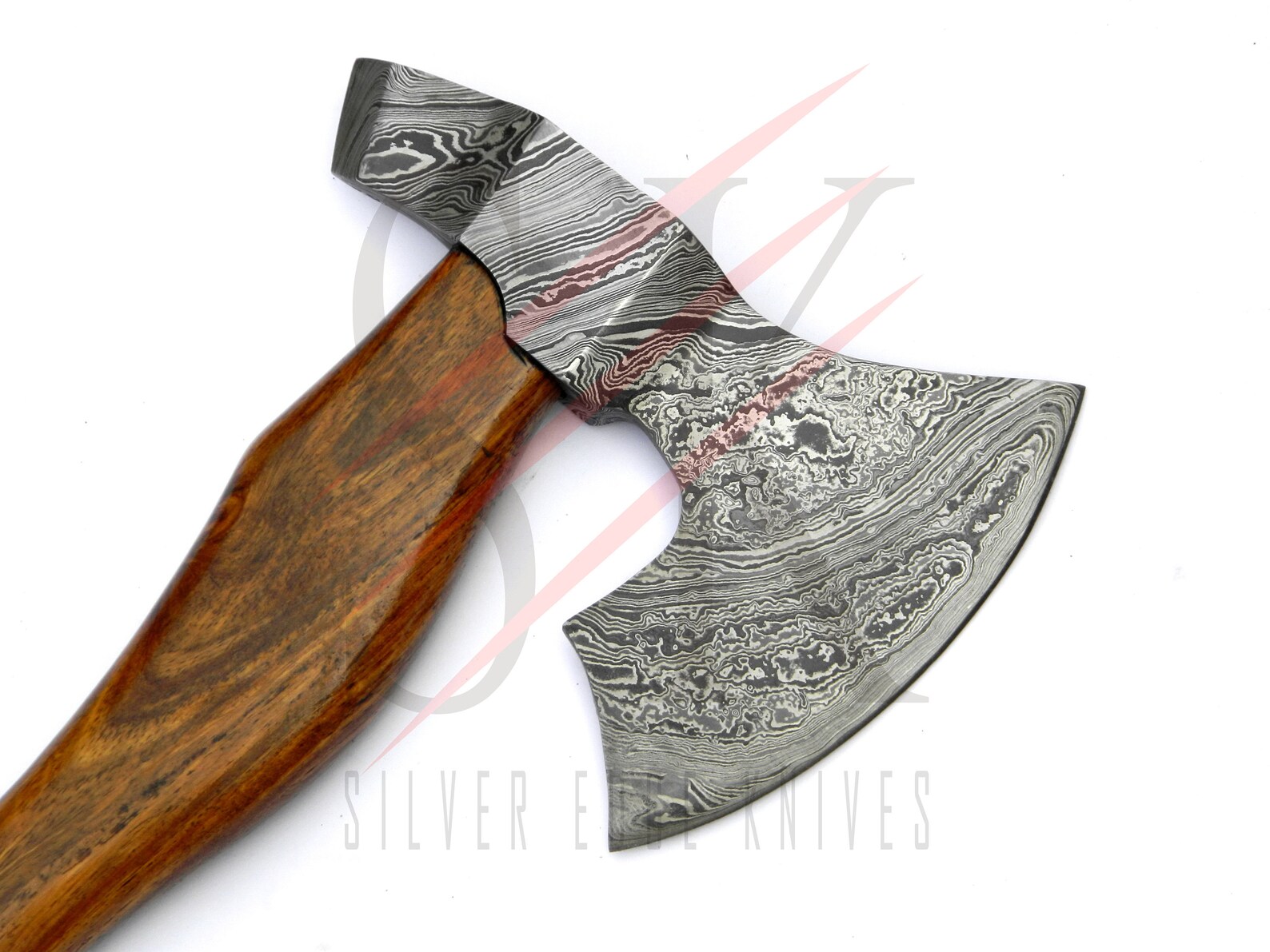 Damascus Steel Axe / Hatched Custom Hand Forged Tomahawk Rose | Etsy