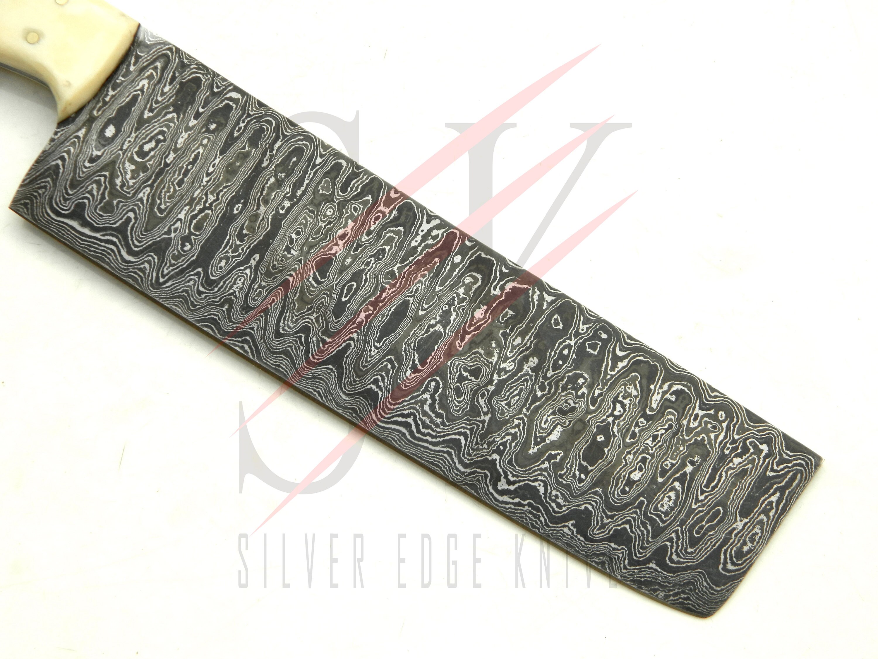 Damascus Steel Kitchen Chef Knife Custom Handmade Nakiri | Etsy