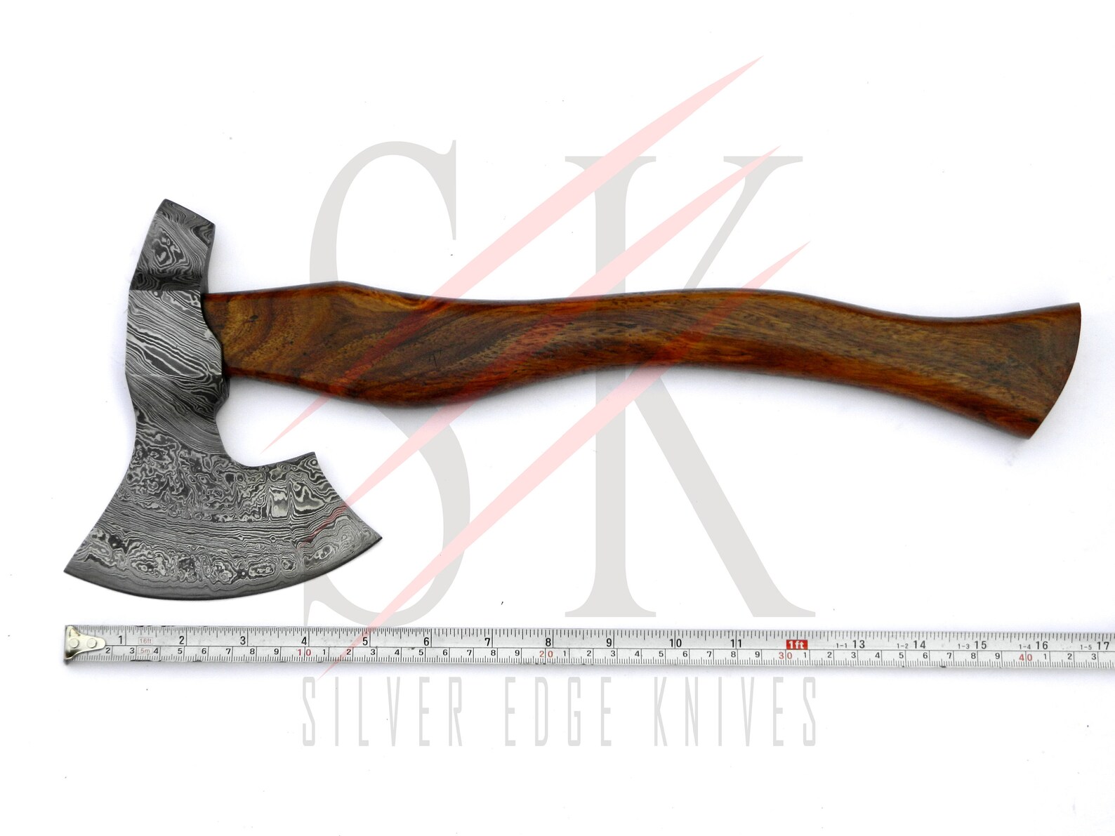 Damascus Steel Axe / Hatched Custom Hand Forged Tomahawk Rose | Etsy